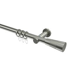 GARDINENSTANGE Platon Tanara 520 cm (geteilt in 4 x 130 cm), 1-l&auml;ufig, 20 mm &Oslash; Edelstahl-Optik