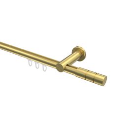 GARDINENSTANGE INNENLAUF Platon Elanto 480 cm (geteilt in 3 x 160 cm), 1-l&auml;ufig, 20 mm &Oslash; Messing-Optik