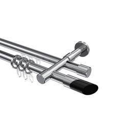 GARDINENSTANGE RUNDROHR-INNENLAUF Prestige Verano 100 cm, 2-l&auml;ufig, 20 mm &Oslash; Chrom