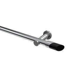 GARDINENSTANGE Platon Verano 420 cm (geteilt in 3 x 140 cm), 1-l&auml;ufig (ohne Ringe), 20 mm &Oslash; Chrom