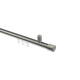 GARDINENSTANGE INNENLAUF Sonius Santo 200 cm, 1-l&auml;ufig, 20 mm &Oslash; Edelstahl-Optik
