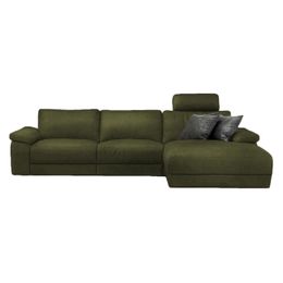 KAWOLA ECKSOFA XL MOTORISCHER RELAXFUNKTION LOLA Dunkelgr&uuml;n Leder Relaxfunktion