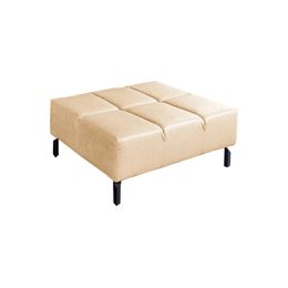 KAWOLA POLSTERHOCKER NELSON Beige Leder