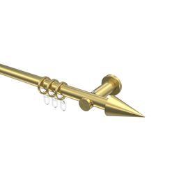 GARDINENSTANGE Platon Savio 160 cm, 1-l&auml;ufig, 20 mm &Oslash; Messing-Optik