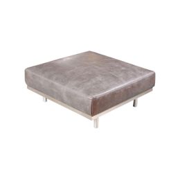 KAWOLA HOCKER OPRA Grau Leder