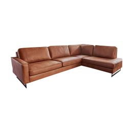 KAWOLA ECKSOFA VILNIUS Braun Lederfaserstoff
