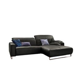 KAWOLA ECKSOFA MIT SITZTIEFENVERSTELLUNG YORK Granit Leder Relaxfunktion