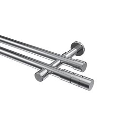 GARDINENSTANGE Prestige Elanto 120 cm, 2-l&auml;ufig (ohne Ringe), 20 mm &Oslash; Chrom