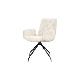 KAWOLA DREHSTUHL NEW CHARME Cremewei&szlig; Cord (1er-Set)