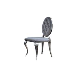 KAWOLA ESSZIMMERSTUHL LINDA Grau Velvet