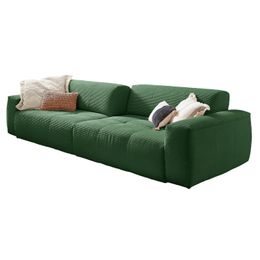 KAWOLA SOFA MIT SITZTIEFENVERSTELLUNG PALACE Smaragdgr&uuml;n Cord Relaxfunktion