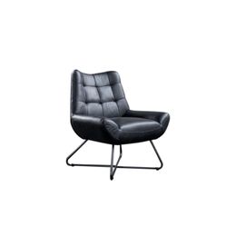 KAWOLA SESSEL SNOOZE Schwarz Leder