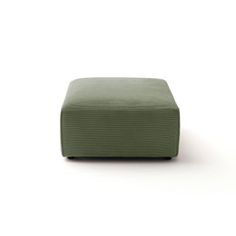 KAWOLA POLSTERHOCKER RANI Gr&uuml;n Cord