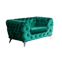 KAWOLA CHESTERFIELD-SESSEL NARLA Gr&uuml;n Velvet