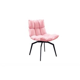 KAWOLA ESSZIMMERSTUHL BARO Pink Webstoff Drehbar (360&deg;) (1er-Set)
