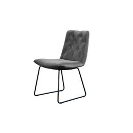 KAWOLA STUHL NEW CHARME Steingrau Velvet (1er-Set)