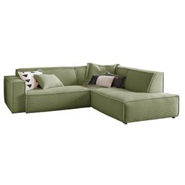 KAWOLA ECKSOFA SAMU Gr&uuml;n Cord