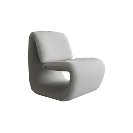 KAWOLA LOUNGESESSEL HAZEL Grau Kunstleder, Webstoff