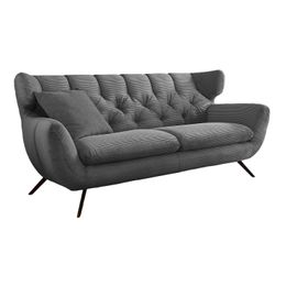 KAWOLA SOFA CHARME Grau Cord