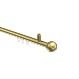 GARDINENSTANGE INNENLAUF Sonius Luino 120 cm, 1-l&auml;ufig, 20 mm &Oslash; Messing-Optik