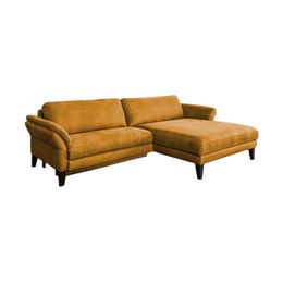 KAWOLA ECKSOFA MIT MOTORISCHER RELAXFUNKTION MALTA Gold Webstoff Relaxfunktion