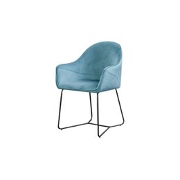 KAWOLA ESSZIMMERSTUHL ZINA Blau Webstoff