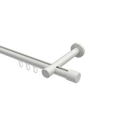 GARDINENSTANGE INNENLAUF Prestige Santo 480 cm (geteilt in 3 x 160 cm), 1-l&auml;ufig, 20 mm &Oslash; Wei&szlig;