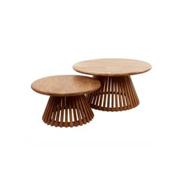 KAWOLA COUCHTISCH LANI 2ER SET Braun Mango