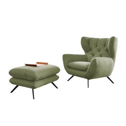 KAWOLA SESSEL CHARME Gr&uuml;n Cord