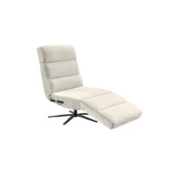 KAWOLA RELAXLIEGE ALINA Cremewei&szlig; Cord Relaxfunktion, Drehbar (360&deg;)