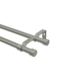 GARDINENSTANGE Olymp Lucan 180 cm, 2-l&auml;ufig (ohne Ringe), 16 mm &Oslash; Chrom matt