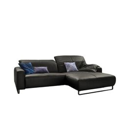 KAWOLA ECKSOFA MIT SITZTIEFENVERSTELLUNG YORK Granit Leder Relaxfunktion