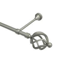 GARDINENSTANGE Primus Paolo 140 cm, 1-l&auml;ufig (ohne Ringe), 16 mm &Oslash; Chrom matt