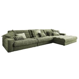 KAWOLA ECKSOFA XL LANA Gr&uuml;n Cord