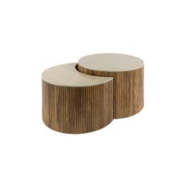 KAWOLA COUCHTISCH DESEADO 2ER SET Wei&szlig; Keramik