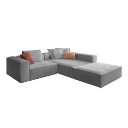 KAWOLA ECKSOFA CARMO Grau Flachgewebe