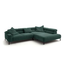 KAWOLA ECKSOFA DELIA Smaragdgr&uuml;n Cord