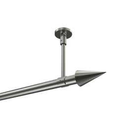 GARDINENSTANGE Sonette Savio 180 cm, 1-l&auml;ufig, 20 mm &Oslash; Edelstahl-Optik