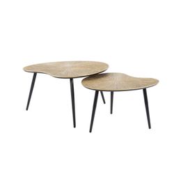 KAWOLA COUCHTISCH TIBALI 2ER SET Bronze Metall