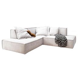 KAWOLA ECKSOFA SAMU Beige Webstoff
