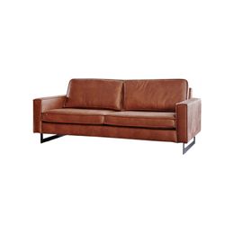 KAWOLA SOFA VILNIUS Braun Lederfaserstoff