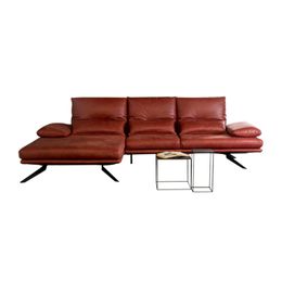 KAWOLA ECKSOFA FENICE Rot Leder