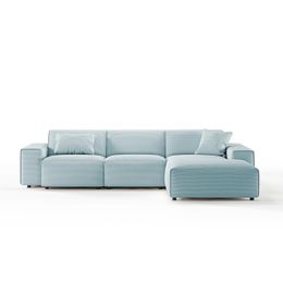 KAWOLA ECKSOFA RANI Hellblau Cord