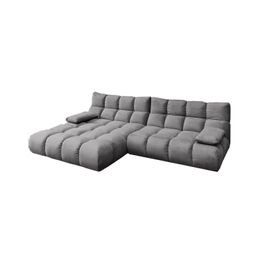 KAWOLA ECKSOFA VIVIEN Steingrau Velvet