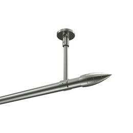 GARDINENSTANGE Sonette Samanto 160 cm, 1-l&auml;ufig, 20 mm &Oslash; Edelstahl-Optik