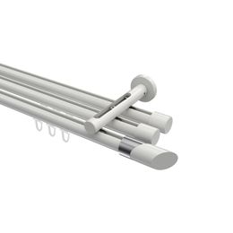 GARDINENSTANGE INNENLAUF Siteno Verano 420 cm (geteilt in 3 x 140 cm), 3-l&auml;ufig, 20 mm &Oslash; Wei&szlig;