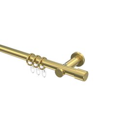 GARDINENSTANGE Platon Santo 600 cm (geteilt in 3 x 200 cm), 1-l&auml;ufig, 20 mm &Oslash; Messing-Optik