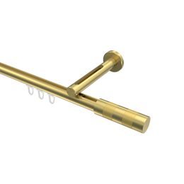 GARDINENSTANGE INNENLAUF Siteno Mavell 260 cm (geteilt in 2 x 130 cm), 1-l&auml;ufig, 20 mm &Oslash; Messing-Optik