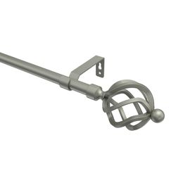 GARDINENSTANGE Olymp Paolo 280 cm (geteilt in 2 x 140 cm), 1-l&auml;ufig (ohne Ringe), 16 mm &Oslash; Chrom matt