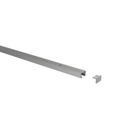 GARDINENSCHIENE / OBJEKTSCHIENE Primax 280 cm (geteilt in 2 x 140 cm), 1-l&auml;ufig Silbergrau
